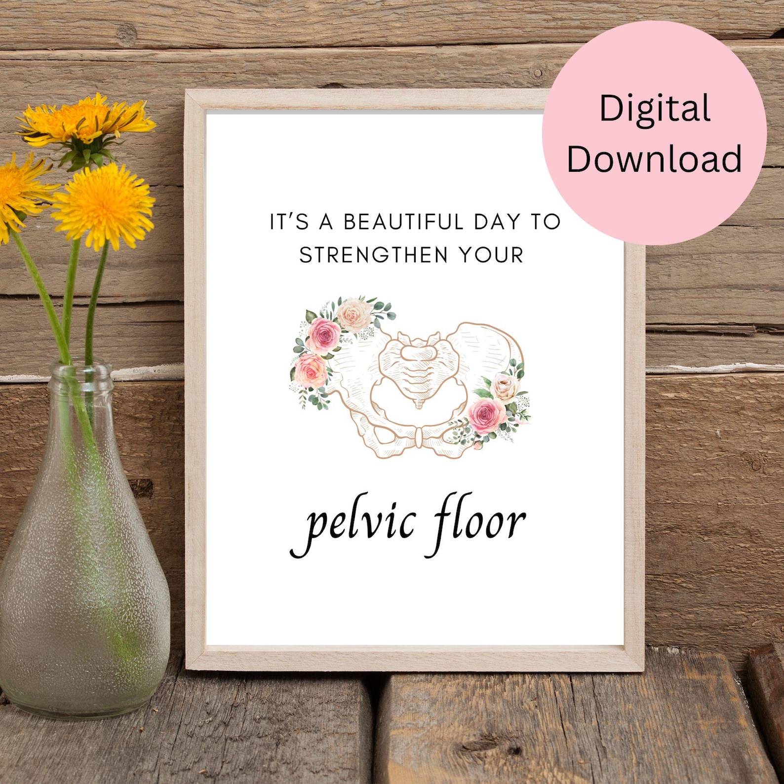 Pelvic Floor Clinic Decor Anatomy Print: Women's Health Physical ...