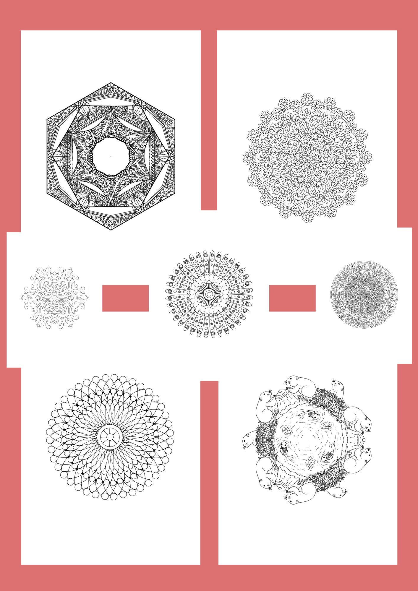 50 Mandala Coloring Pages, Printable PDF, Mandala Coloring Sheet ...