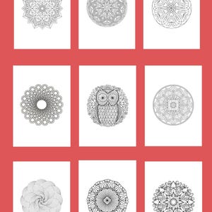 50 Mandala Coloring Pages, Printable PDF, Mandala Coloring Sheet ...