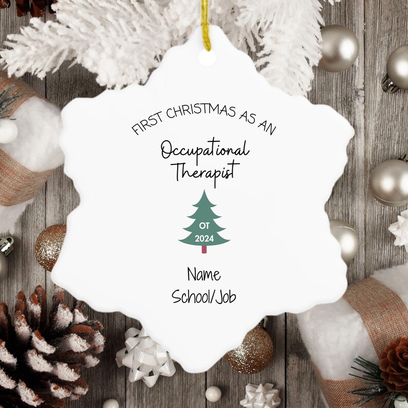 Personalized OT Ornament, New Occupational Therapist, Custom Christmas ...
