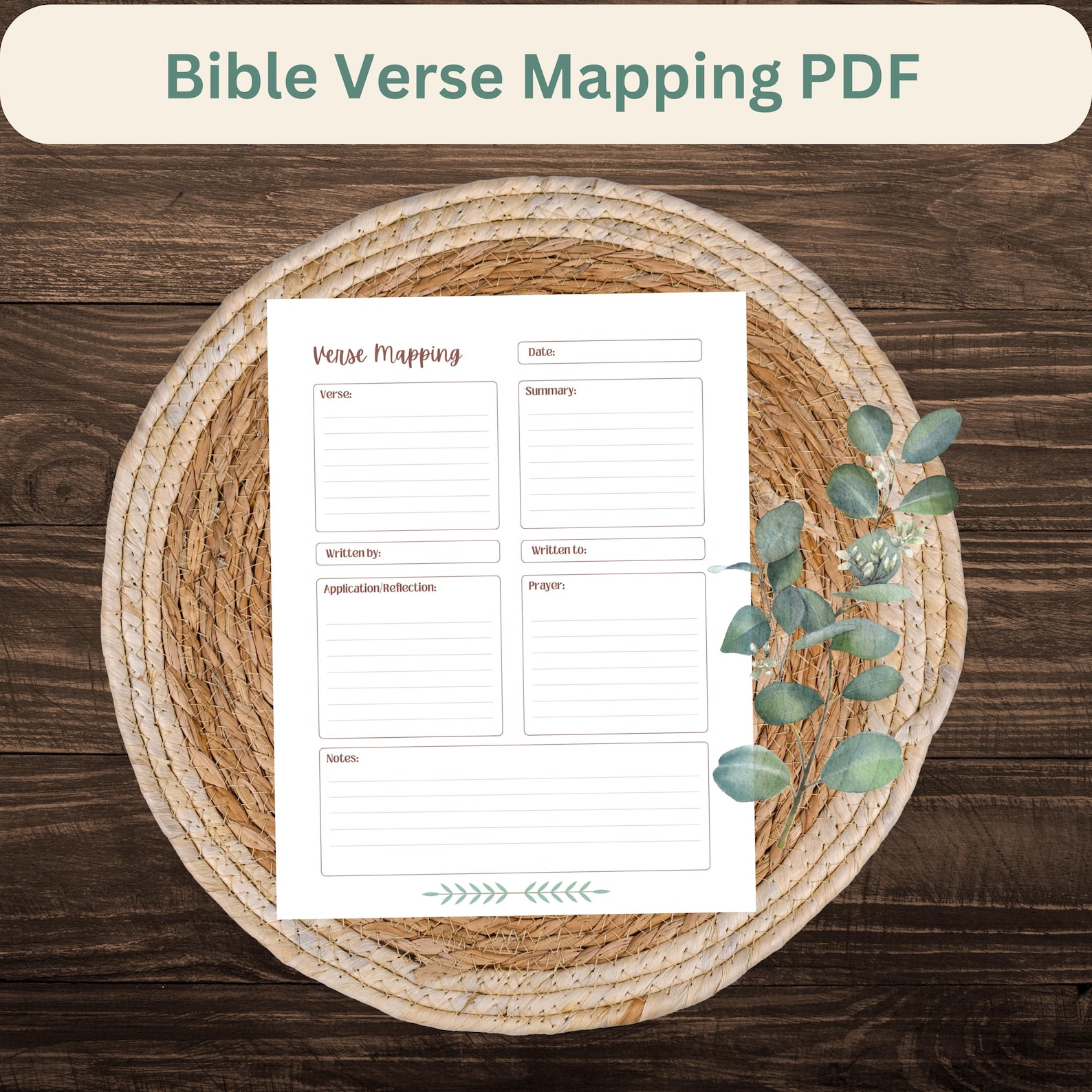 Printable Bible Verse Mapping PDF, Digital Download, Bible Study ...
