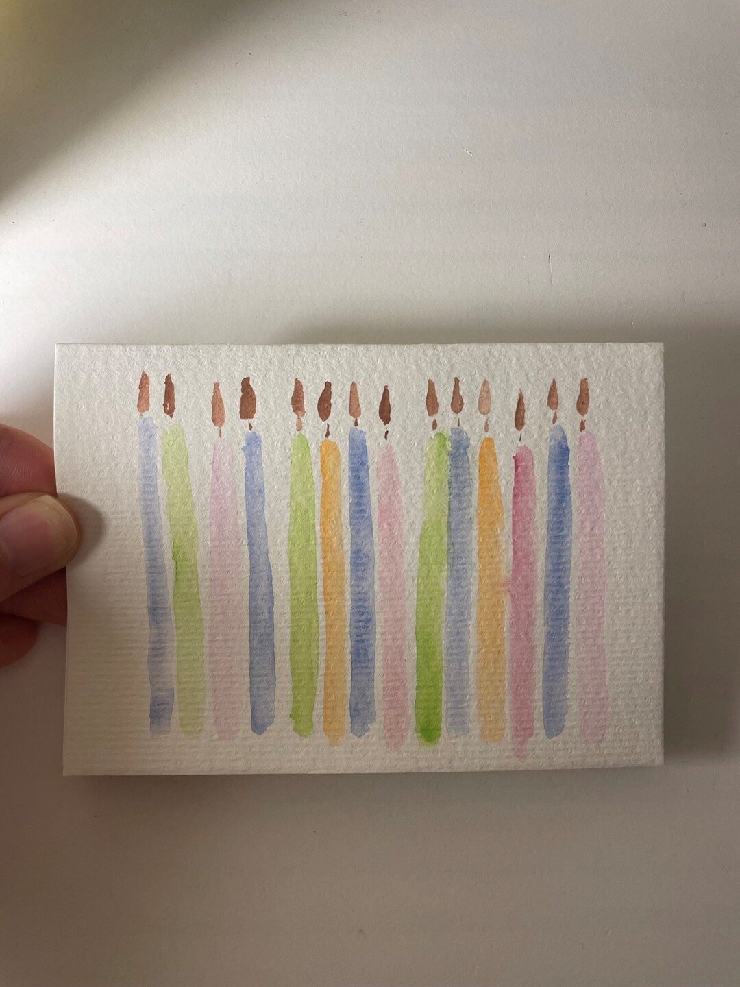 Simple Watercolor Birthday Card - Etsy