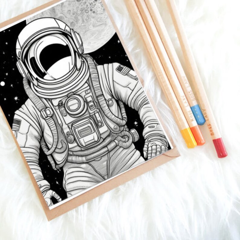 Coloring Into Space: 15 Printable Pages for Kids Ages 4-8 | Fun Outer ...
