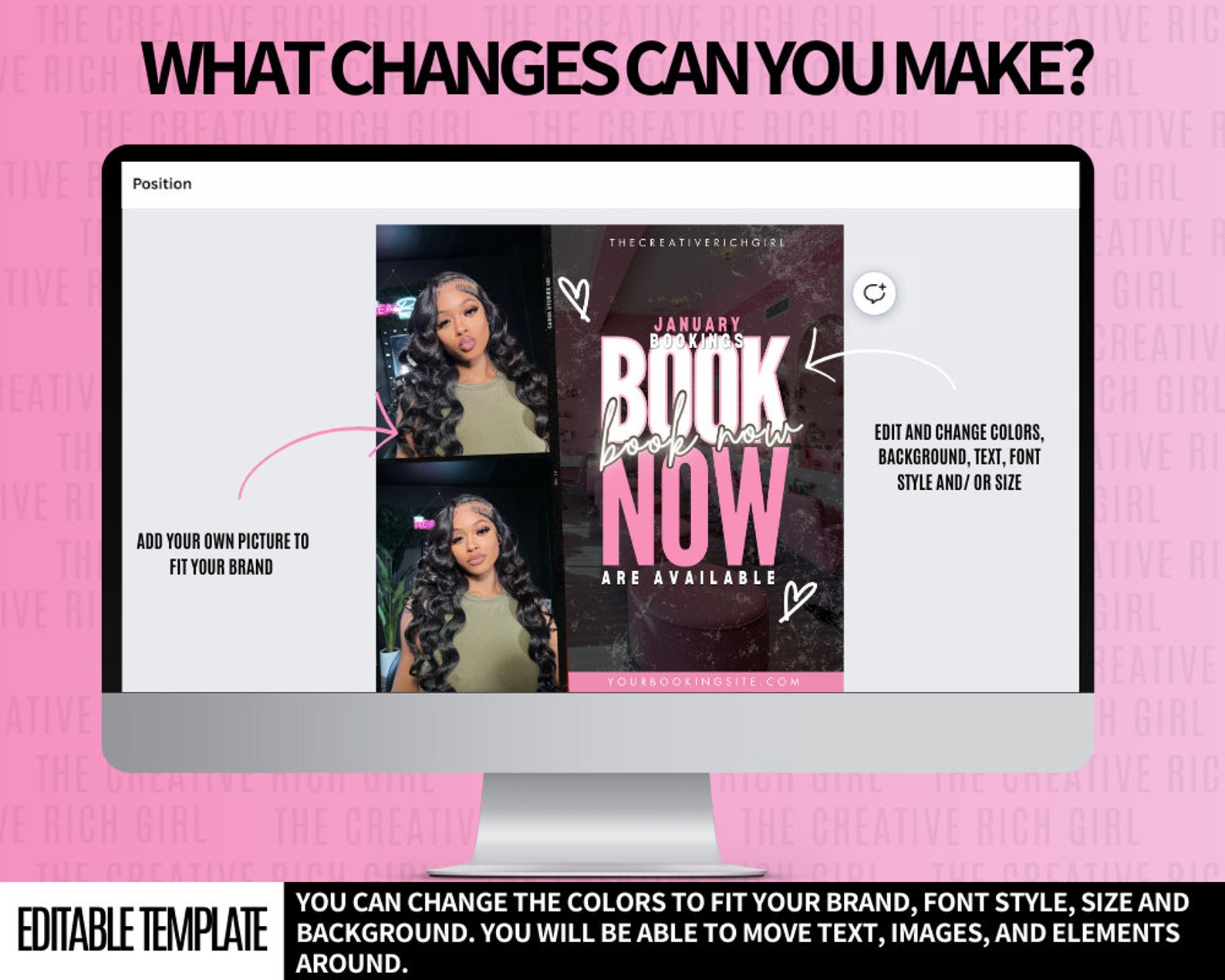 Glam Book Now Flyers, January Appointments Available, Book Now Flyer ...