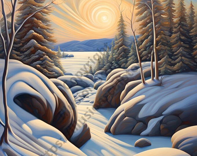 A Northern Quebec Landscape Digital Print of Northern Quebec by ...
