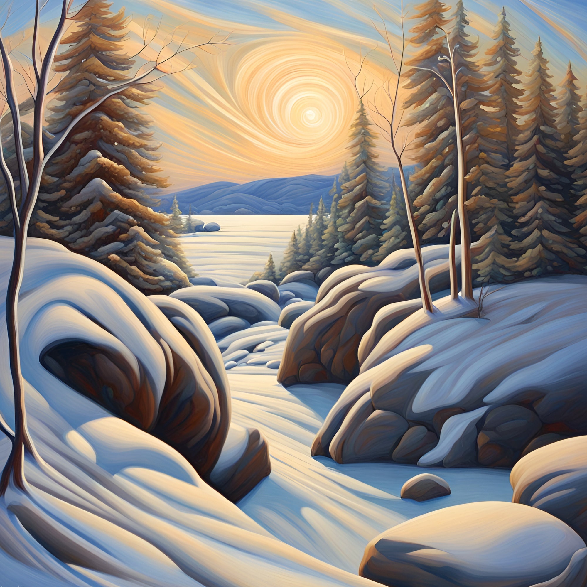 A Northern Quebec Landscape Digital Print of Northern Quebec by ...