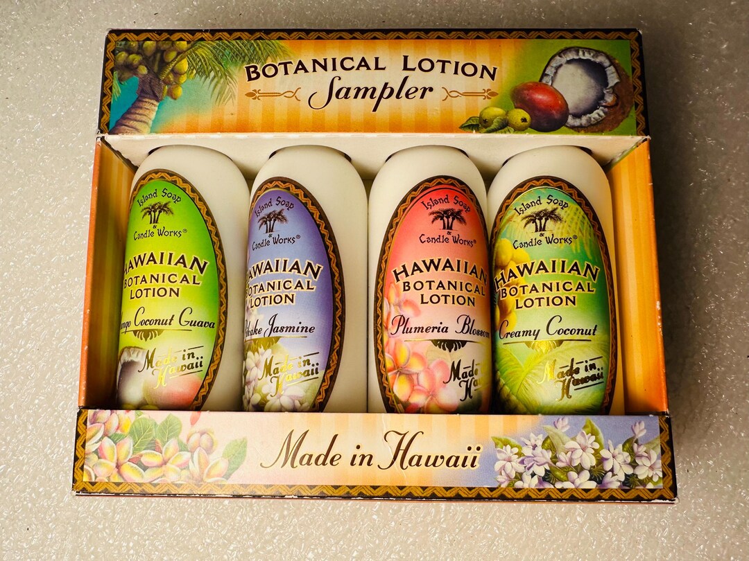 Hawaiian Botanical Lotion Tropical Collection Set, Island Soap & Candle ...