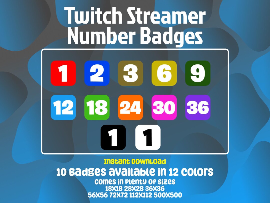 Number Sub Badges for Twitch/kick/discord: Founder Badges (PNG Digital ...