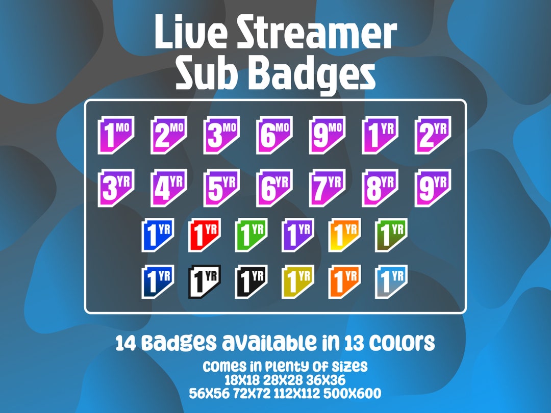 Founders Style Sub Badges With Month and Years for Twitch / Kick ...
