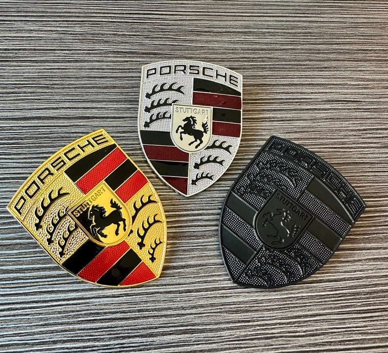 Gold / Silver / Black Porsche Crest Badge for ALL Modern Porsches Made ...