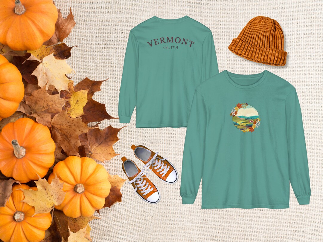 Vermont Long Sleeve Shirt, Vermont Crewneck - Etsy