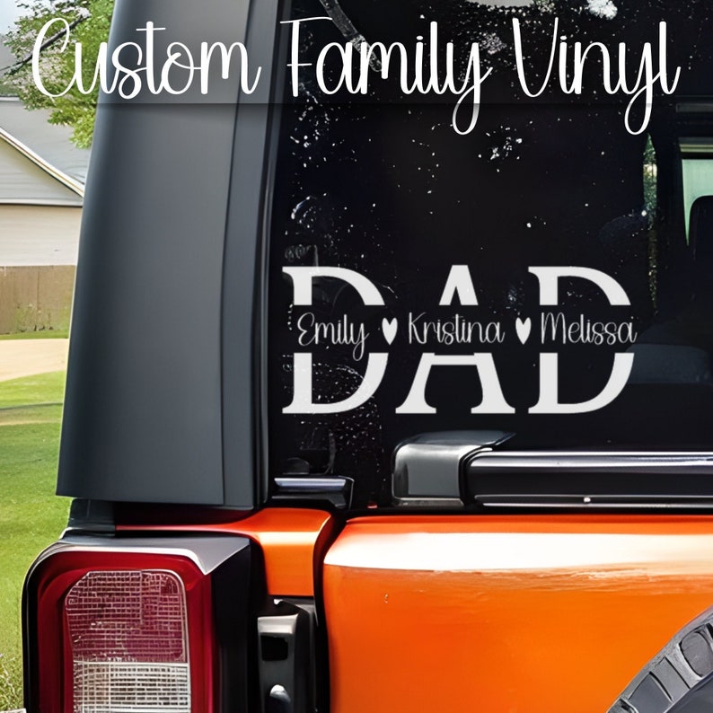 Dad Birthday Gift From Kids, Car Decal Men, Custom Fathers Day Gift ...