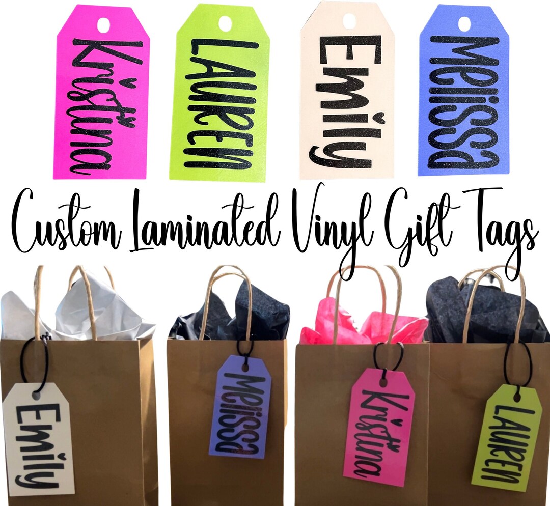 Custom Name Vinyl Tag, Back to School Gift, Wedding Party Ideas, Fun ...