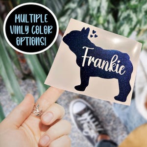 Custom Frenchie Decal/tumblr Decal/animal Name Sticker/vinyl ...