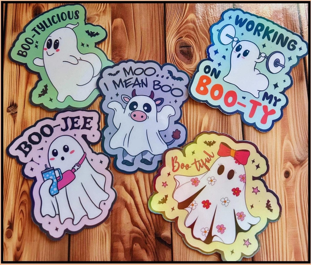 Ghost Halloween Stickers/spooky Ghost Pack/yeti Sticker/haunted Vibe ...