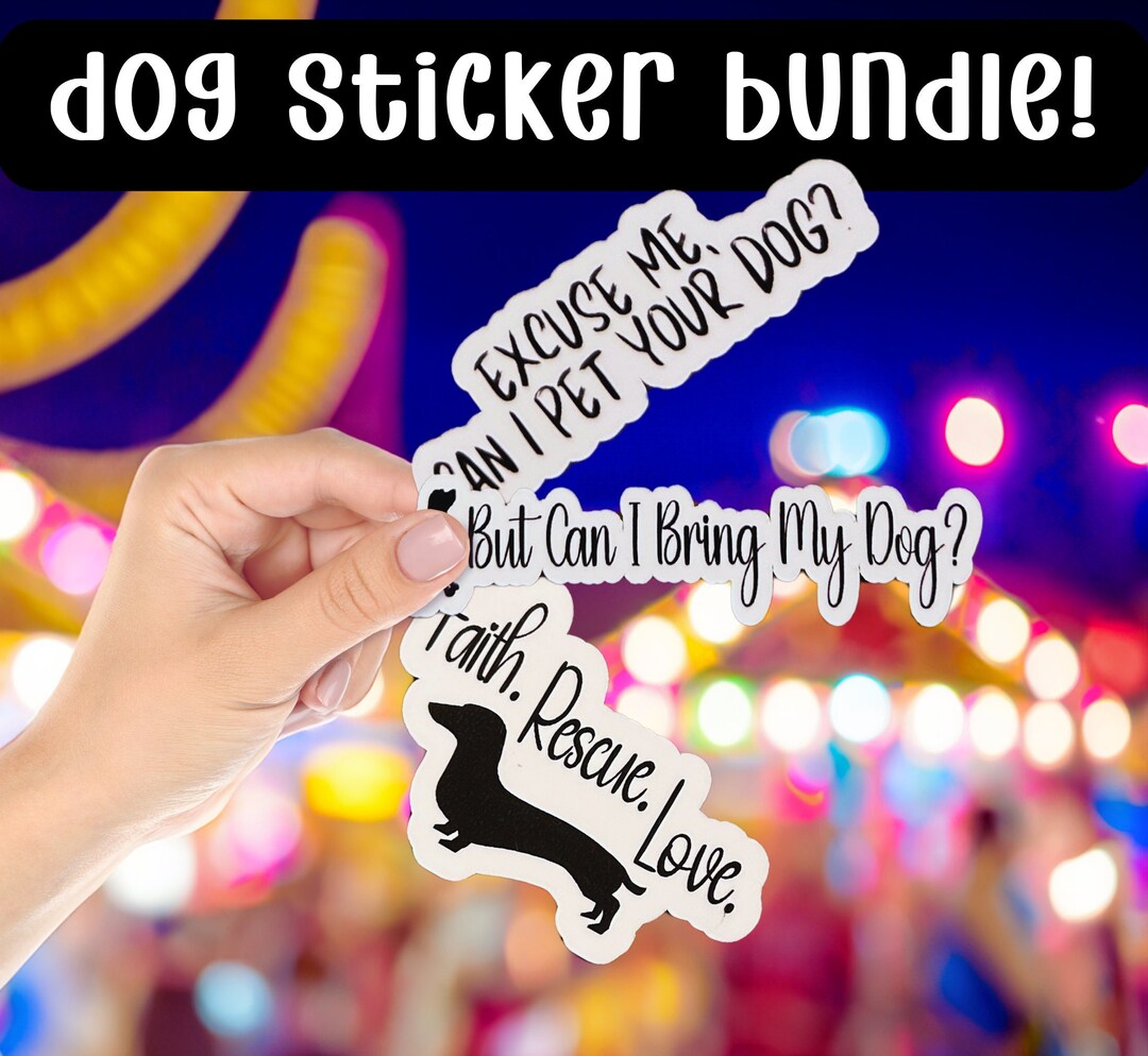 9-piece Vinyl Dog Sticker Bundle for Pet Owners, Water Bottle, Laptops ...