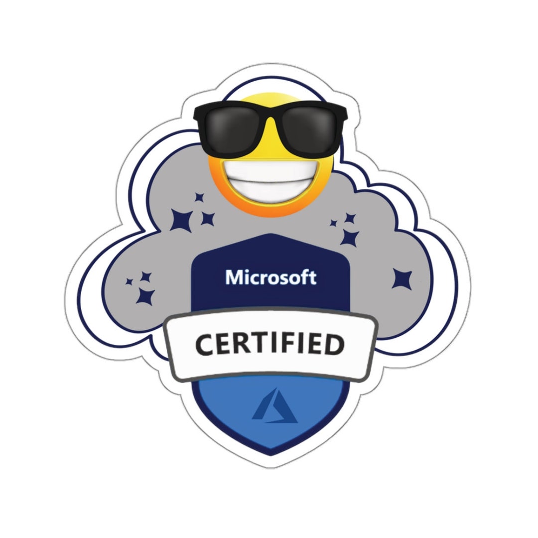 Microsoft Azure Certified Sticker. Custom Laptop Decals. - Etsy