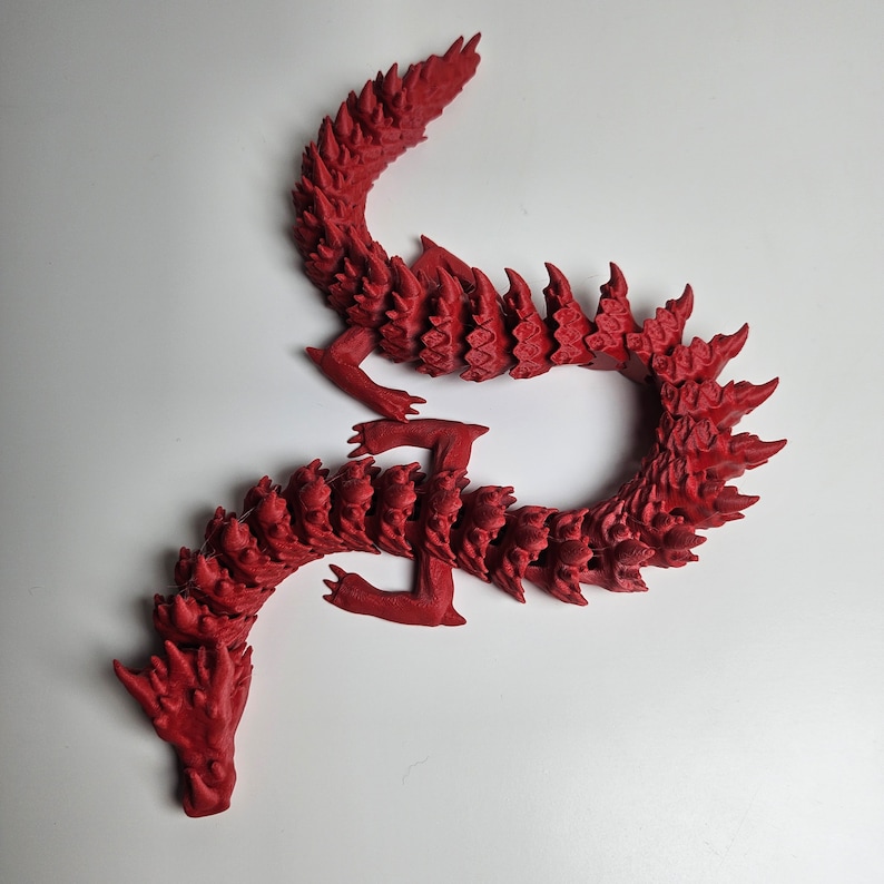 3D Printed, Articulated Dragon, Dragon Flexible Toy, Many Colors - Etsy