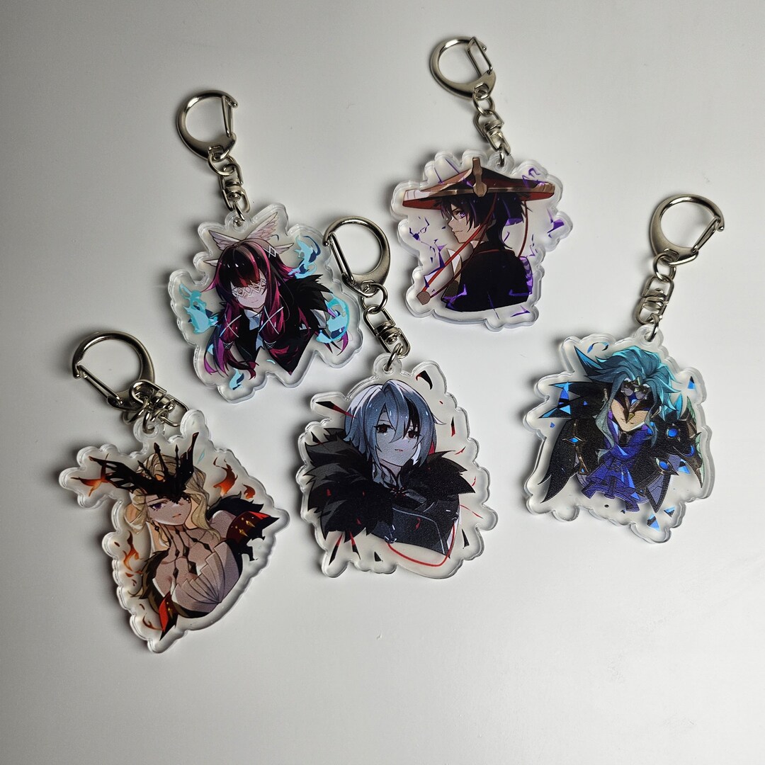 PRE-ORDER Genshin Impact Acrylic Keychains, Genshin Cute Keychains ...