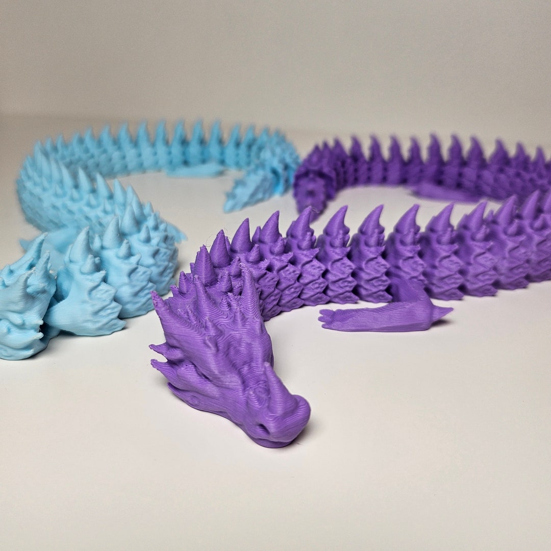 3D Printed, Articulated Dragon, Dragon Flexible Toy, Many Colors - Etsy