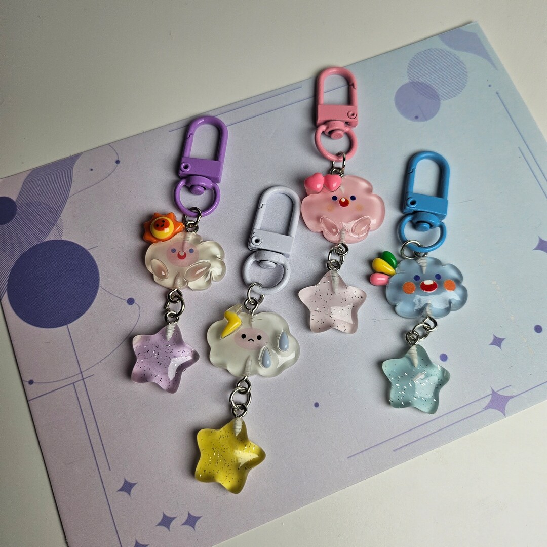 Cutie Cloud Keychains - Etsy