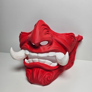 3D Printed, Many Colors, Oni Half Mask, Wearable - Etsy