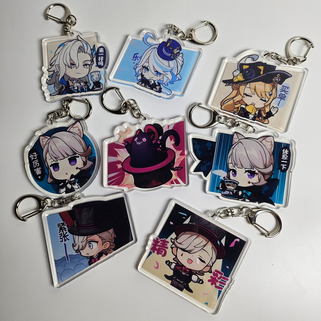 PRE-ORDER New Fortine Characters, Genshin Impact Acrylic Keychains ...