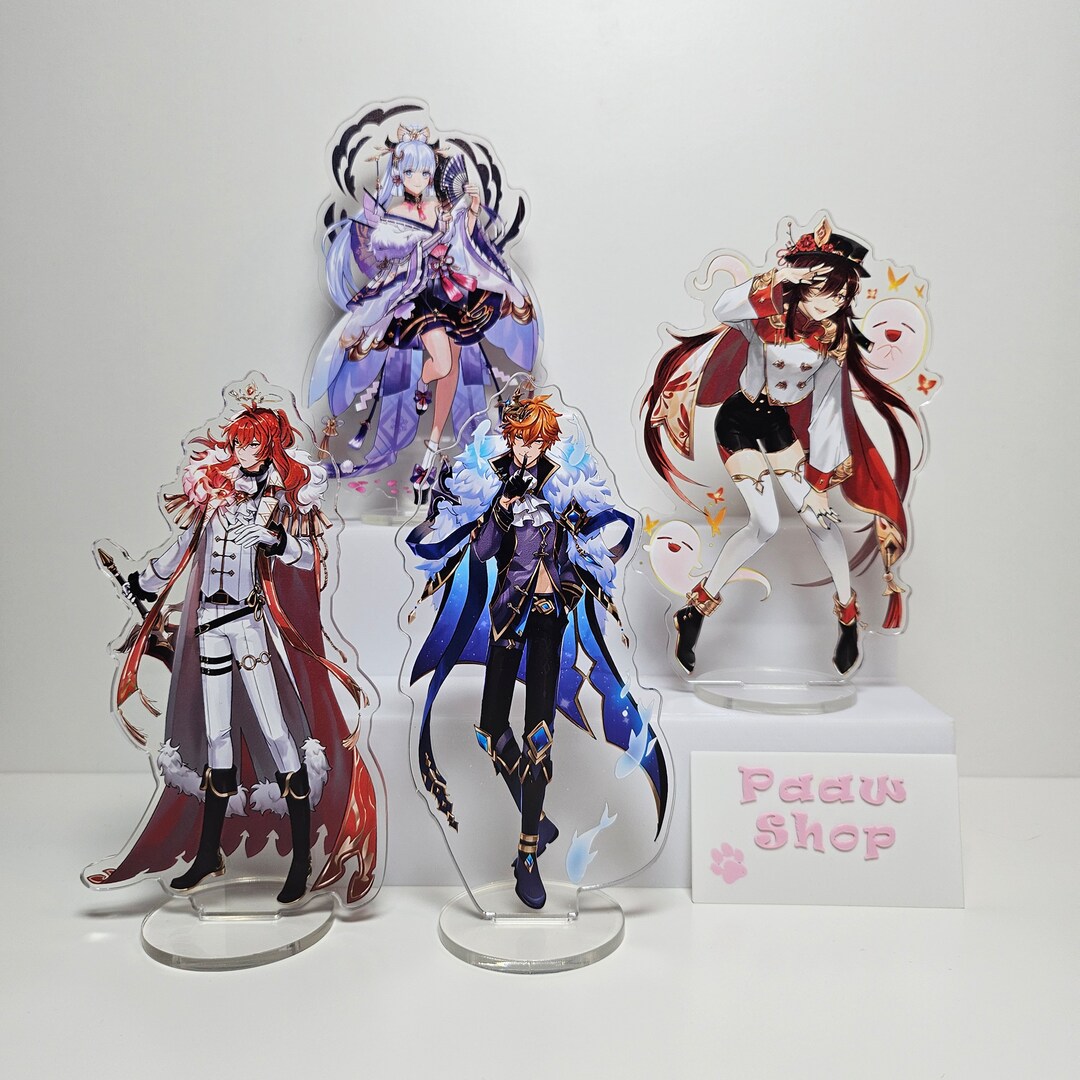 PRE-ORDER Genshin Impact Acrylic Stands, Diluc, Tartaglia, Hu Tao ...
