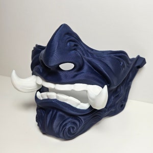 3D Printed, Many Colors, Oni Half Mask, Wearable - Etsy