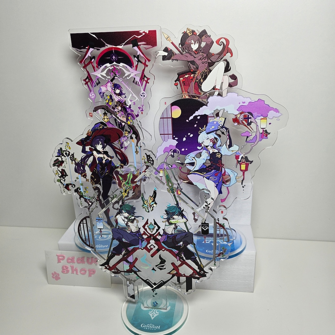 PRE-ORDER Genshin Impact Acrylic Stands, Genshin, Kamisato Ayaka, Mona ...