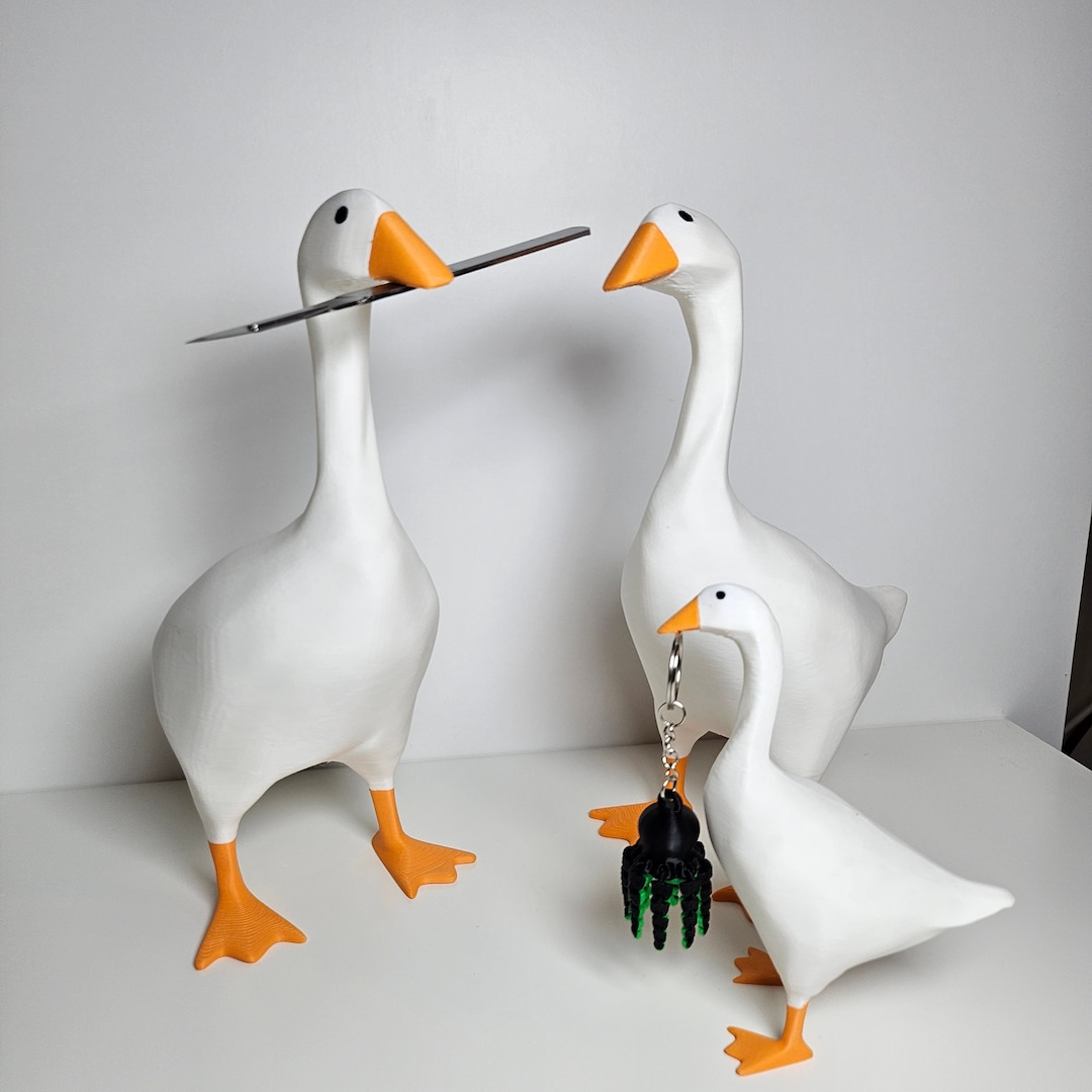 3D Printed, Statue With Magnet, Untitled Goose Game, Cute Goose, Goose ...