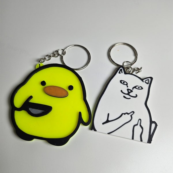 3d Printed Duck Keychains - Etsy