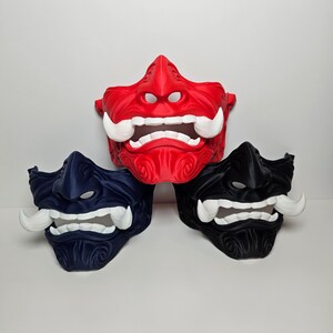 3D Printed, Many Colors, Oni Half Mask, Wearable - Etsy