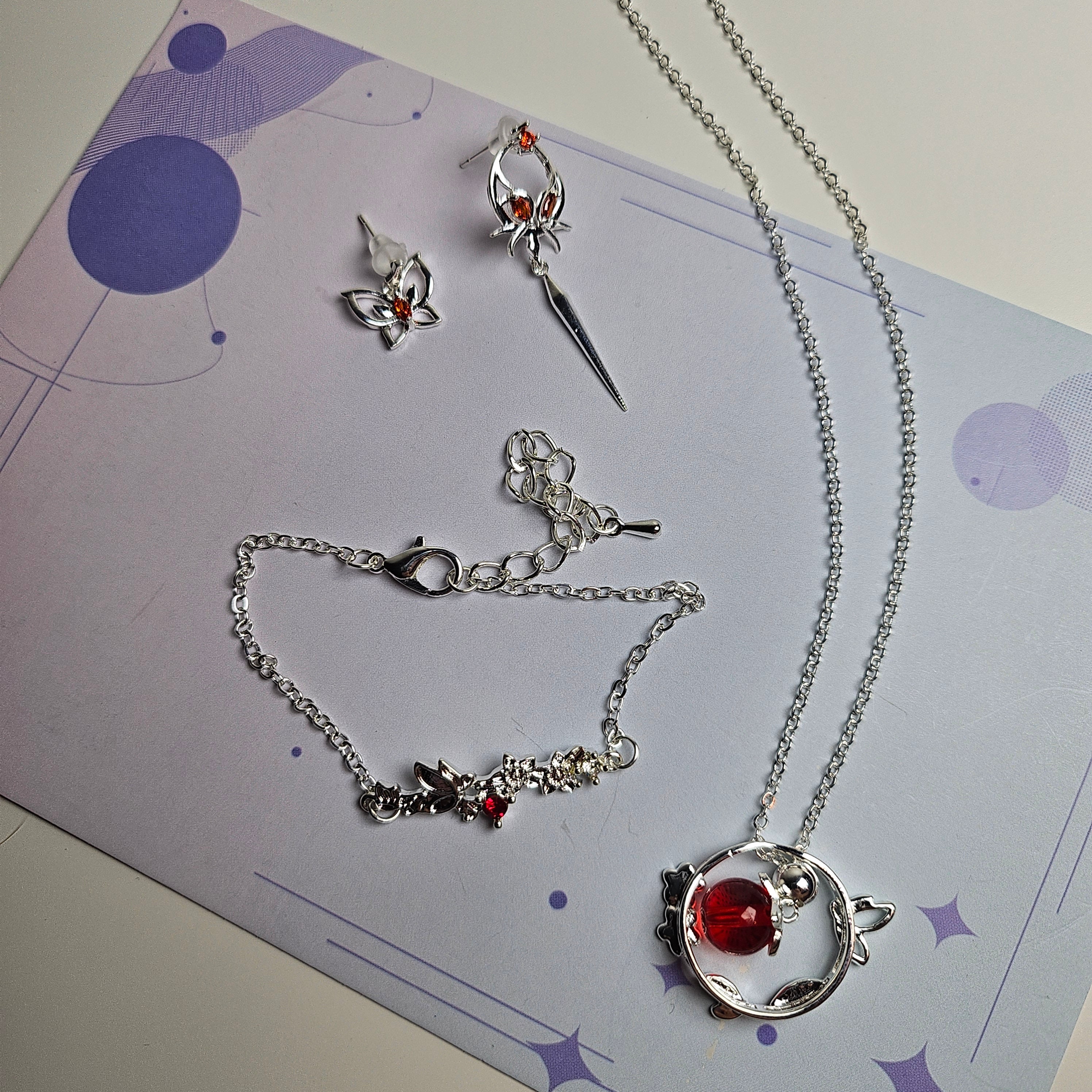 PRE-ORDER Butterfly Accessories, Bracelete, Pendant, Earring, Tian Guan ...