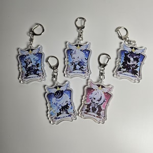 PRE-ORDER New Fortine Characters, Genshin Impact Acrylic Keychains ...