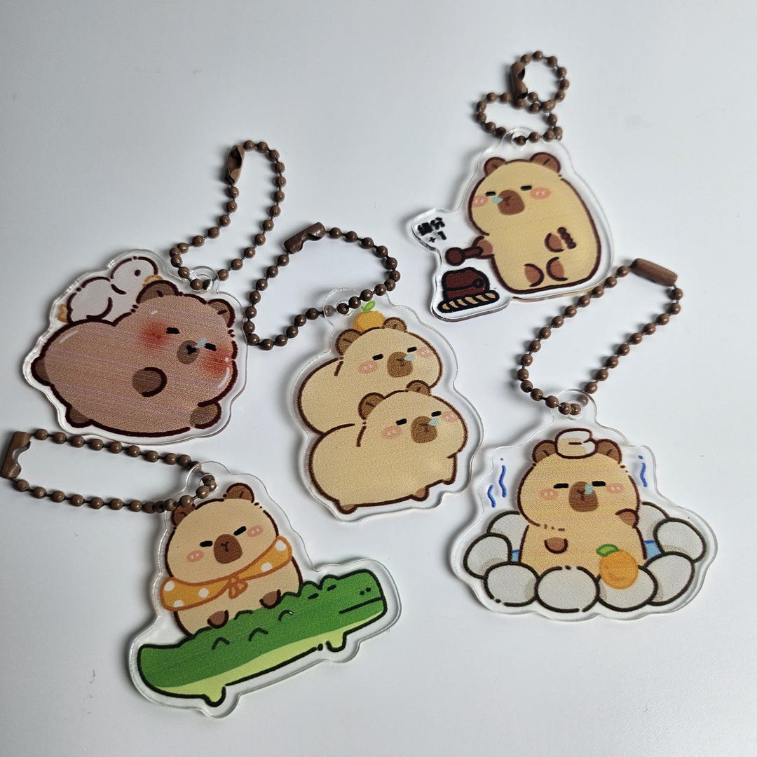 Cutie Capybara Keychains - Etsy
