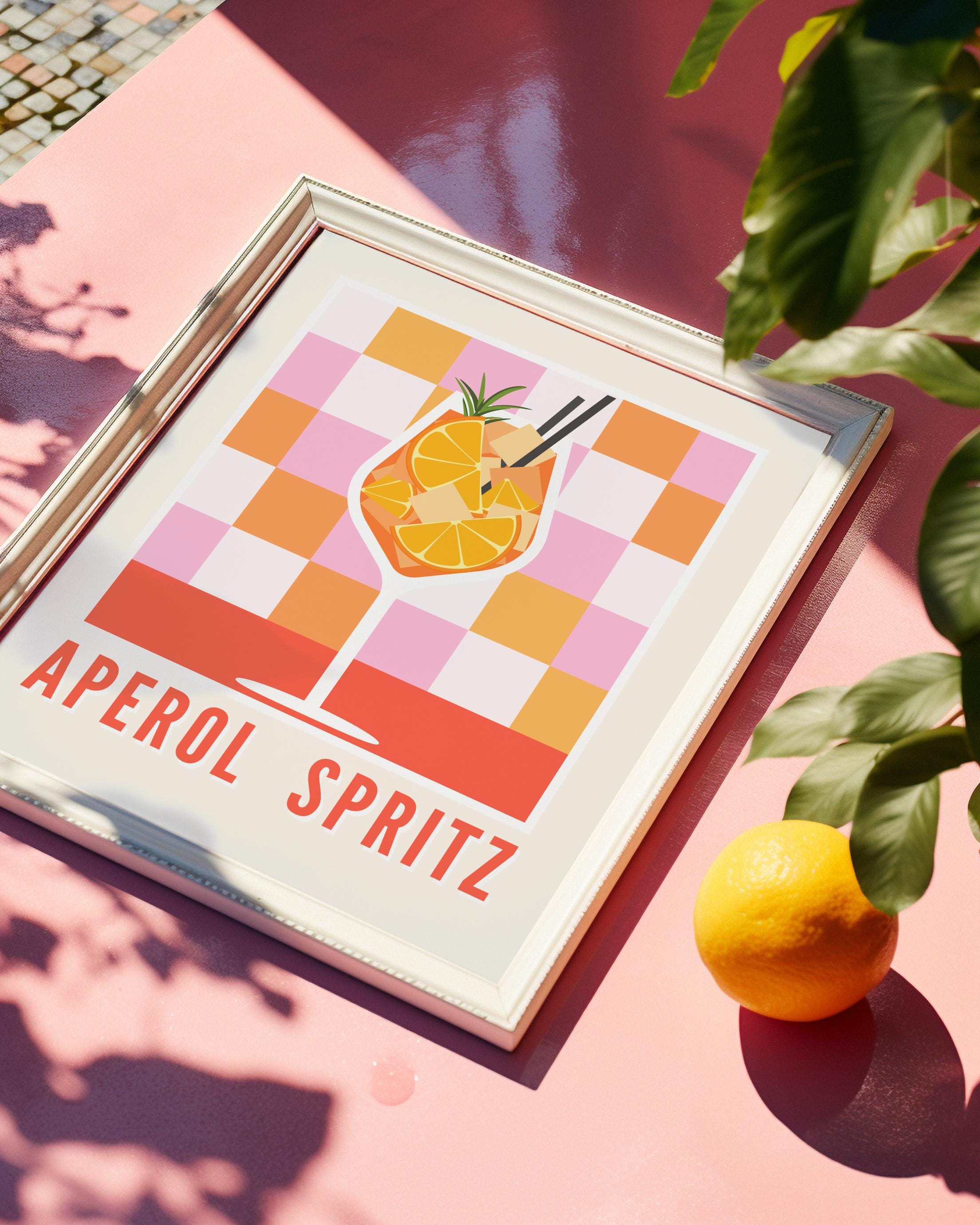 Aperol Spritz Printable Wall Art, Italian Cocktail Poster, Kitchen and ...