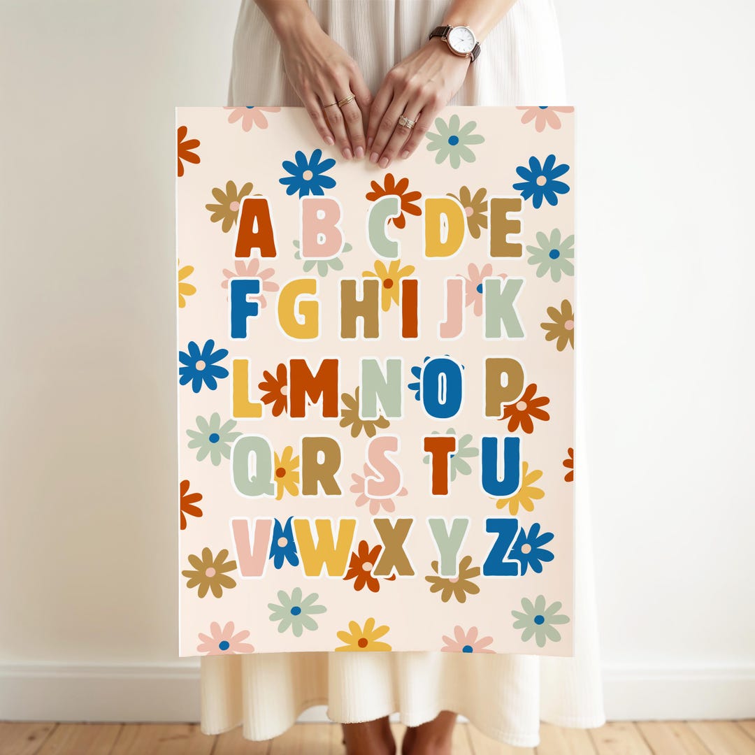 ALPHABET CHILDRENS Printable, Educational Kids Print, ABC Learning ...