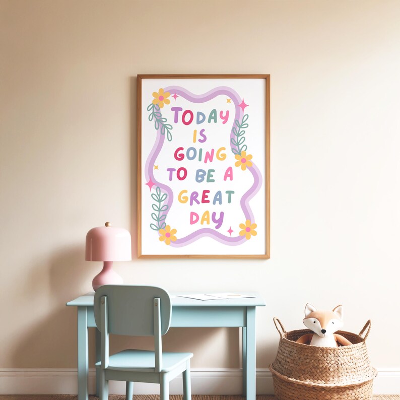 Today is Going to Be A Great Day Print, Positive Thinking Poster ...