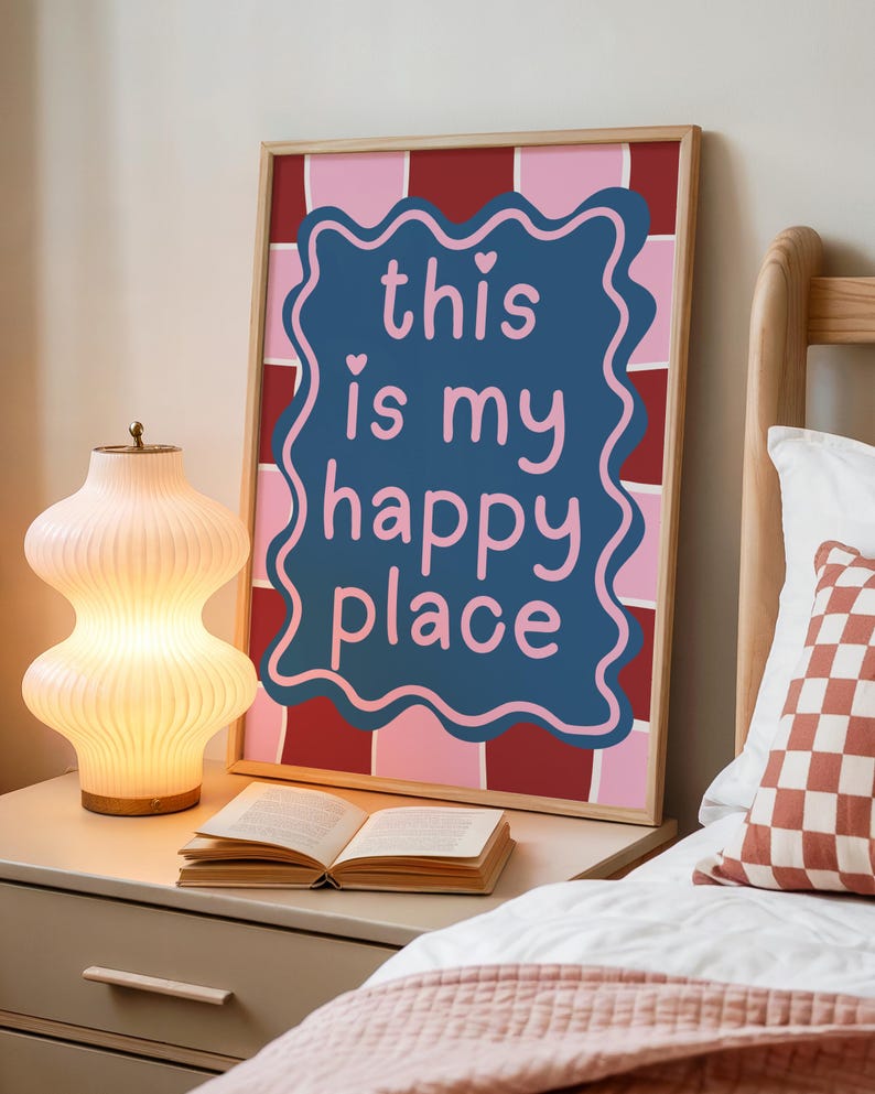 This is My Happy Place Printable Wall Art, Positive Quote Print ...