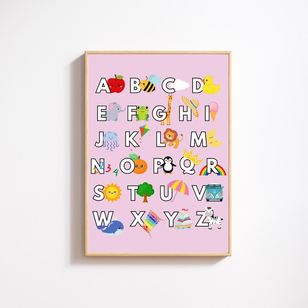 The Alphabet Print, Educational Prints for Kids, ABC Learning Chart ...