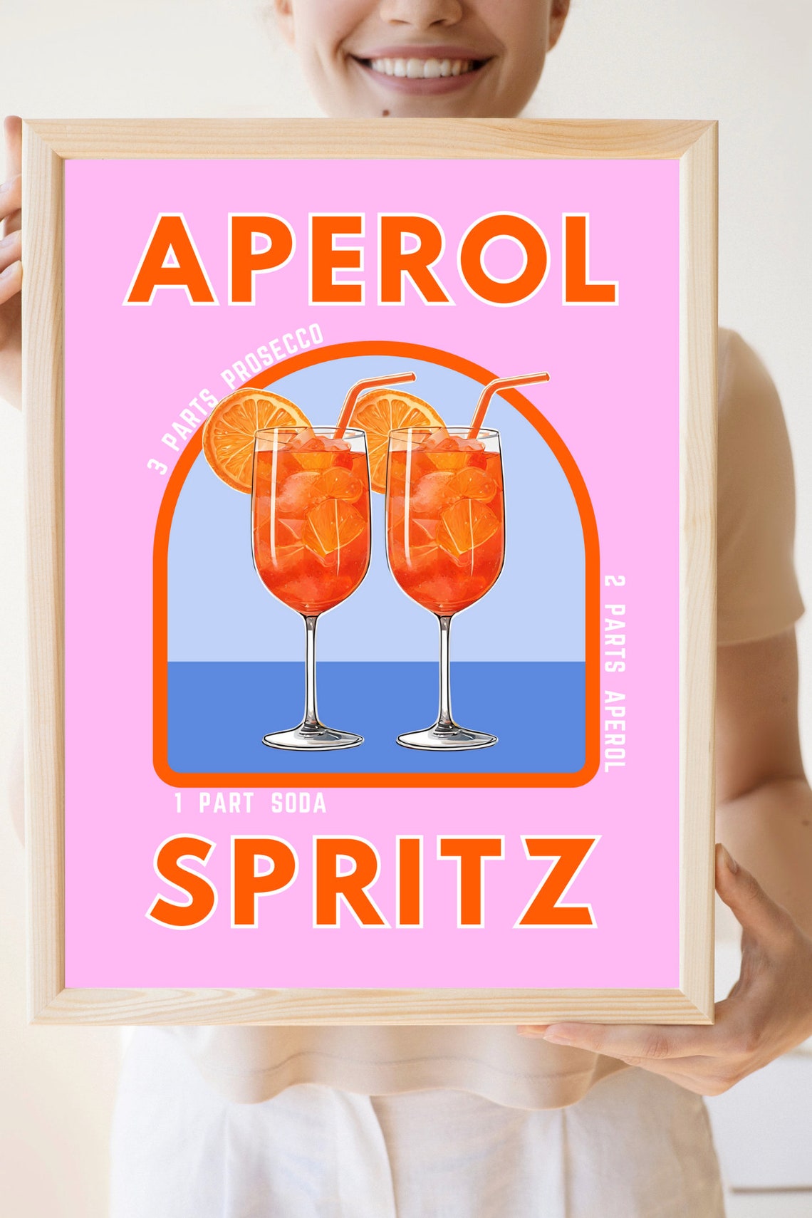 Aperol Spritz Cocktail Print Aperol Spritz Wall Art Italian Summer ...
