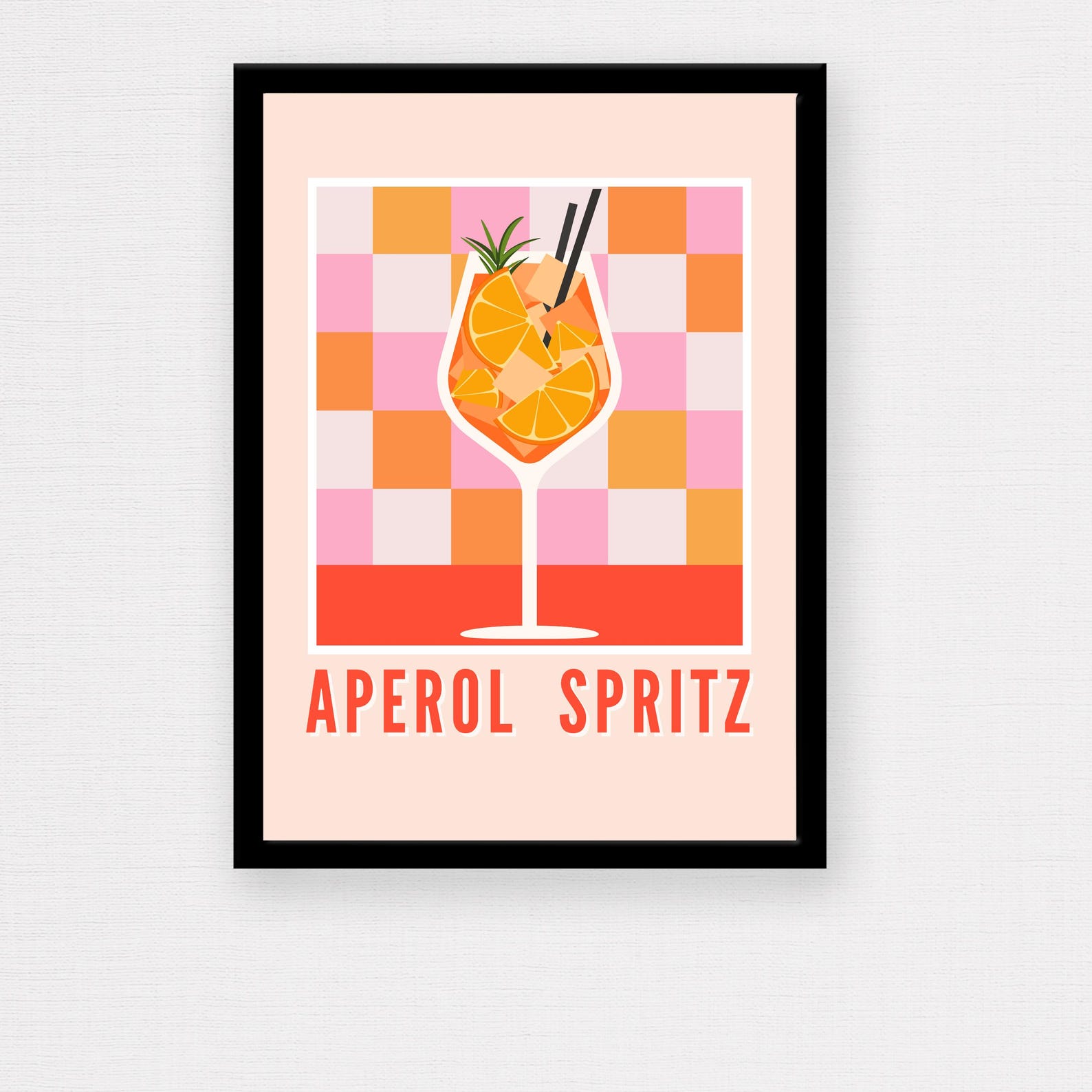 Aperol Spritz Wall Art, Italian Cocktail Print, Food and Drink Poster ...