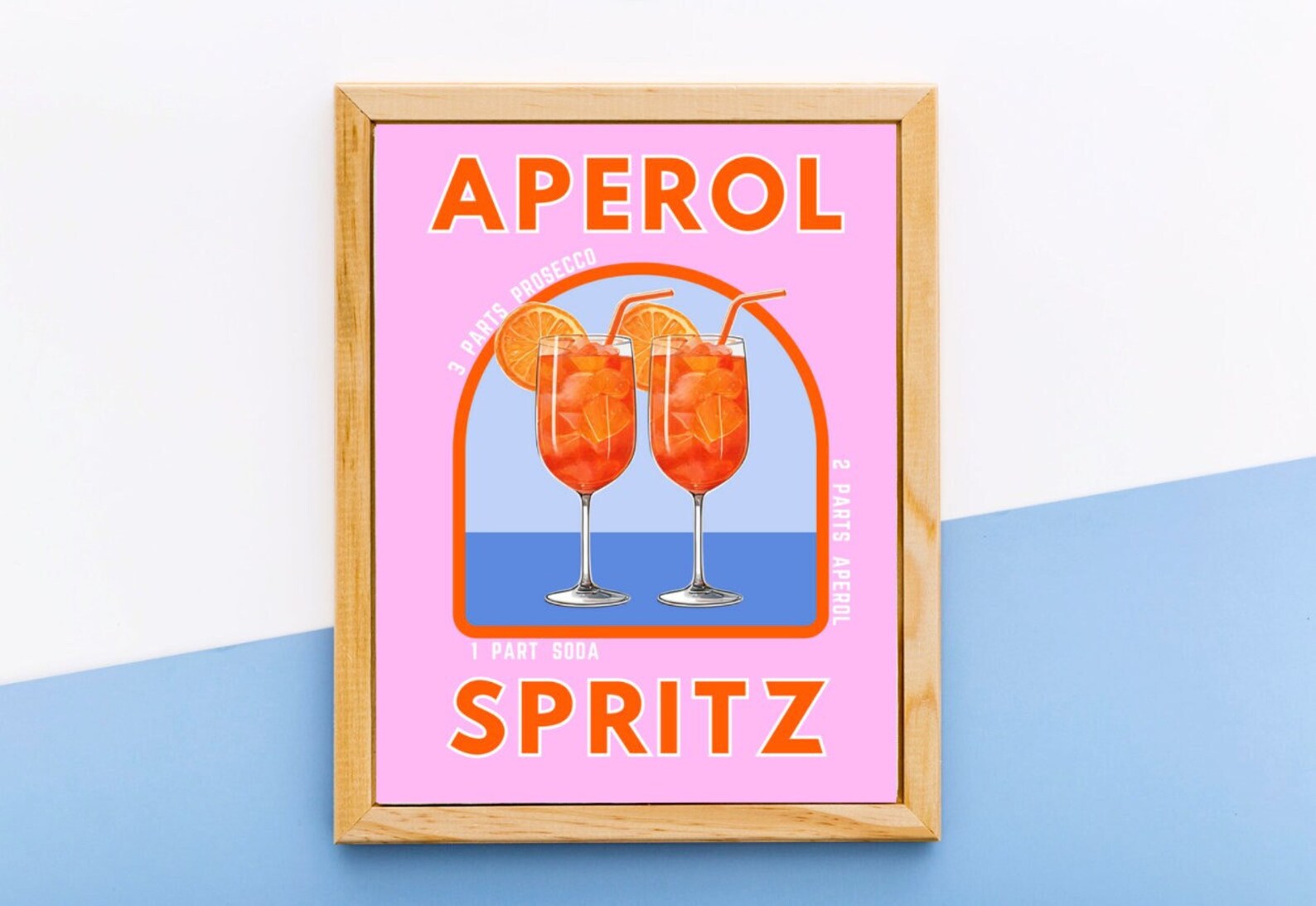 Aperol Spritz Cocktail Print Aperol Spritz Wall Art Italian Summer ...