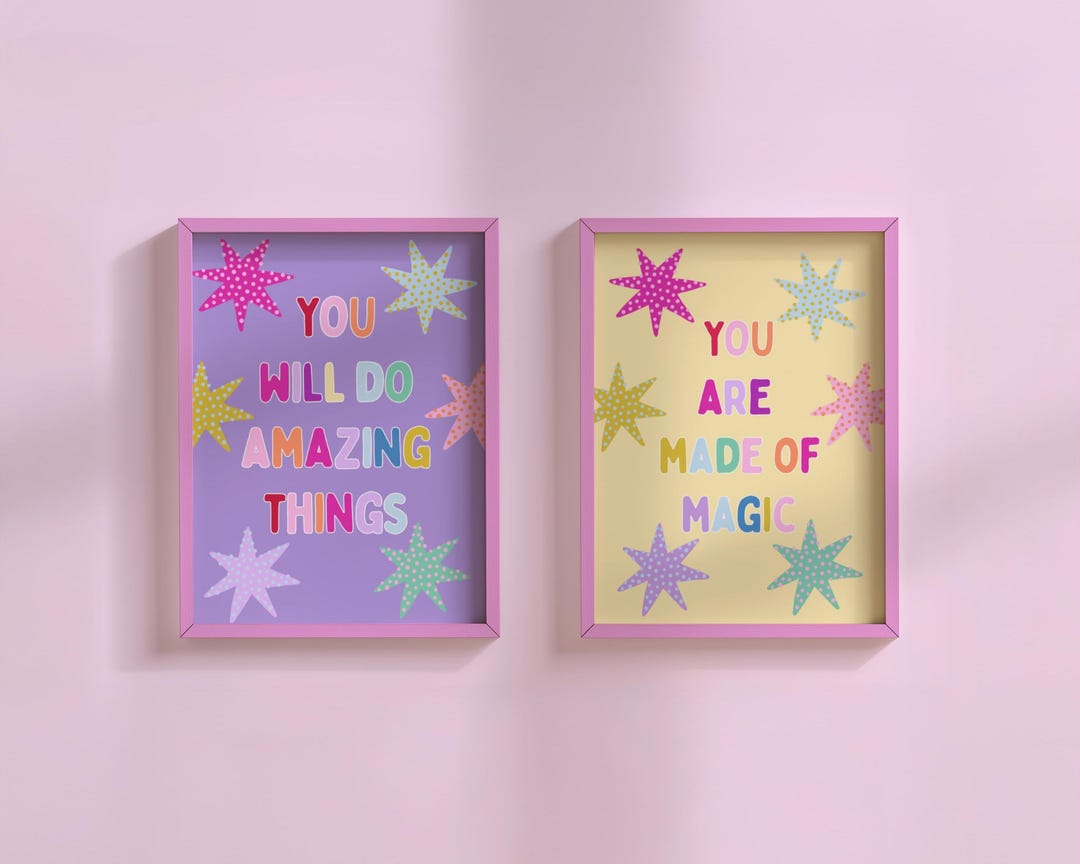 Affirmation Girls Wall Art Set of 2 Prints | Printable Nursery ...