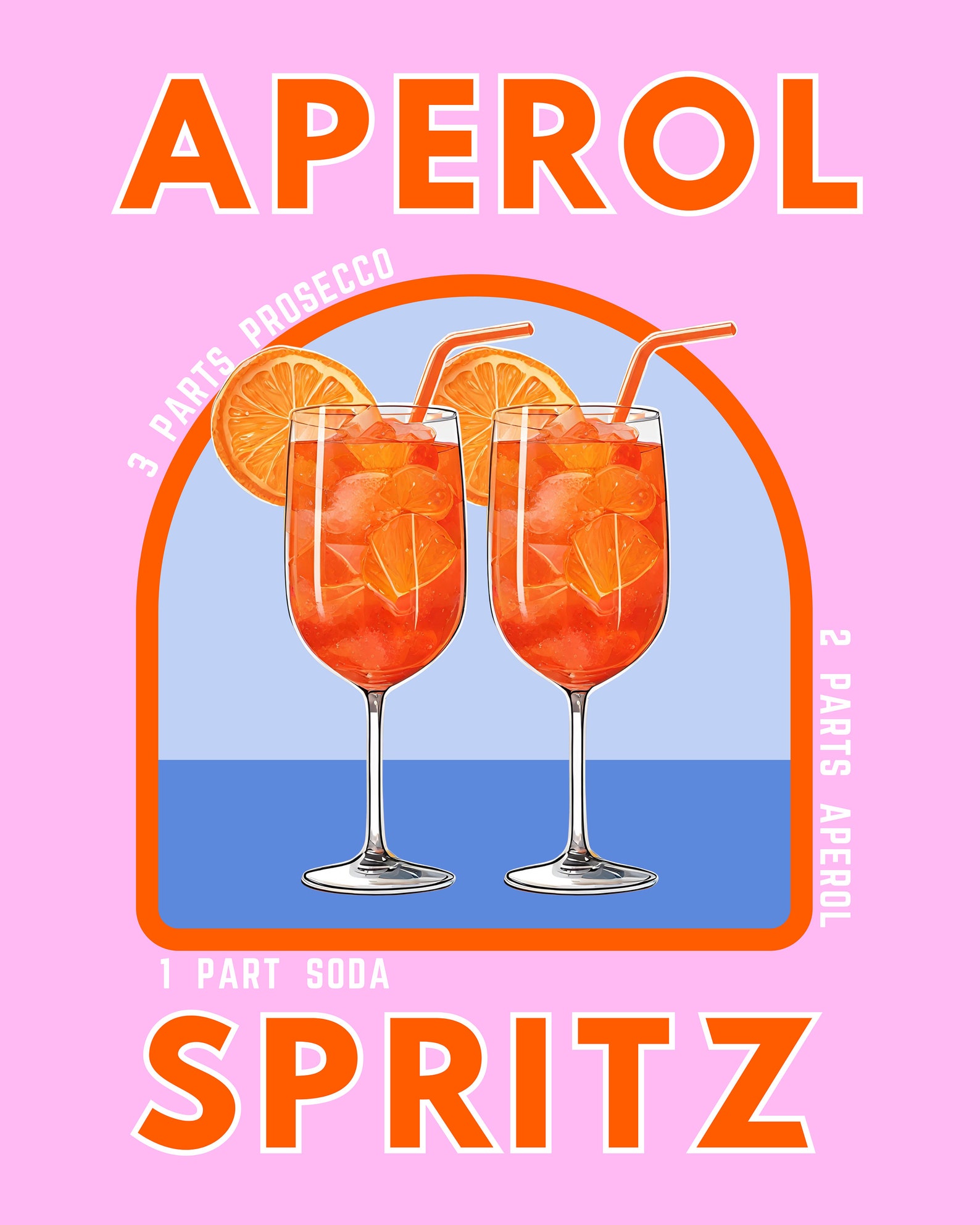 Aperol Spritz Cocktail Print Aperol Spritz Wall Art Italian Summer ...