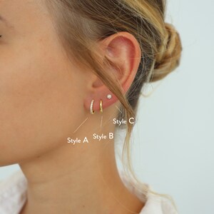 Gold Plated Earring Stack, Silver Earring Stack, Sterling Silver ...