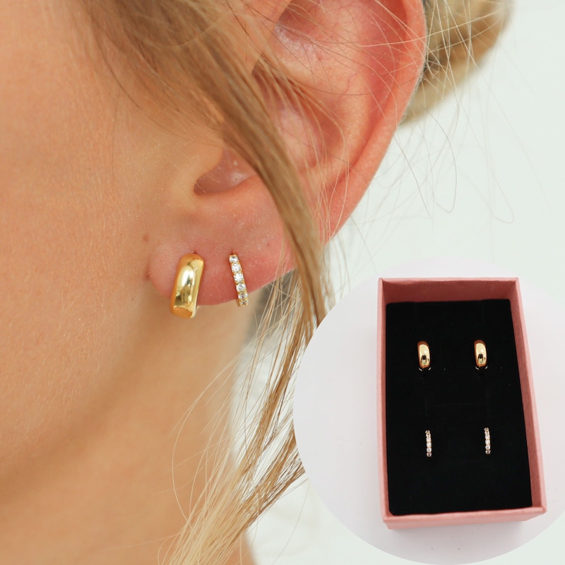 Gold Earring Set - Etsy