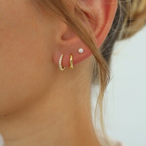 Gold Plated Earring Stack, Silver Earring Stack, Sterling Silver ...