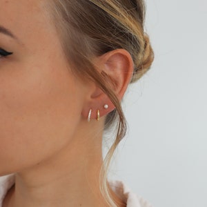 Gold Plated Earring Stack, Silver Earring Stack, Sterling Silver ...